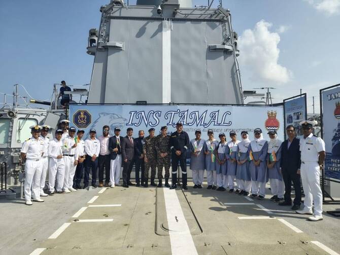 Indian Naval Ships INS Tamal and INS Surat Dock at Jeddah to Strengthen ...